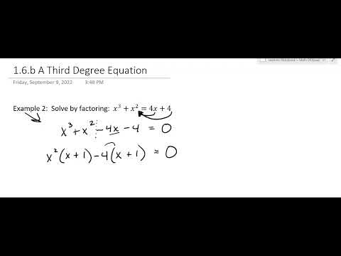 1.6.b A Third Degree Equation - YouTube