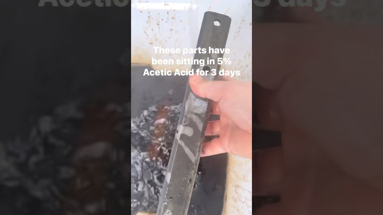 Removing rust and mill scale with acetic acid #welding #science # ...