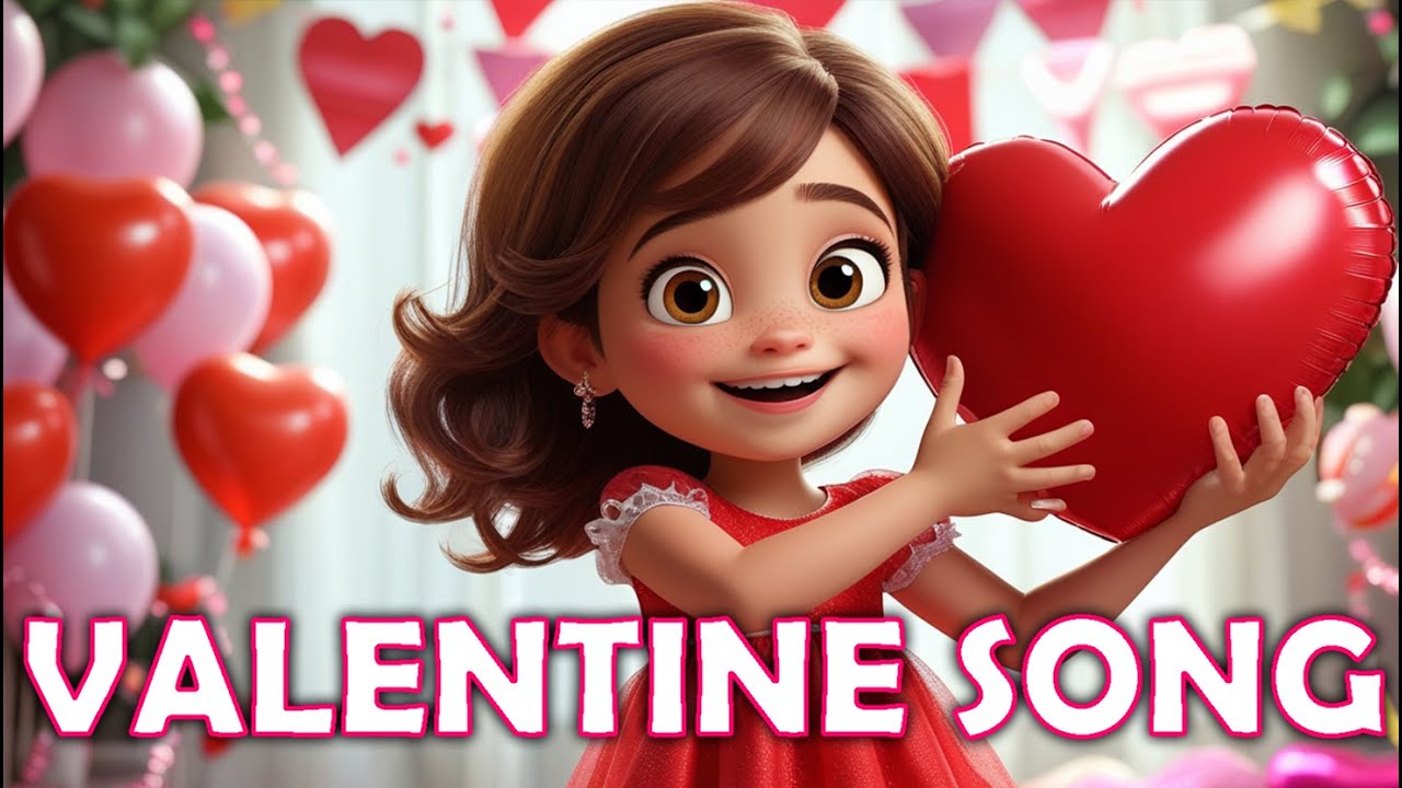 Valentine's Day Song for Kids | Sharing Happiness a Hug & a Smile - YouTube