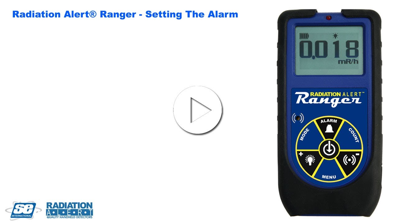 Radiation Alert Ranger® Radiation Detector- Setting the Alarm - YouTube
