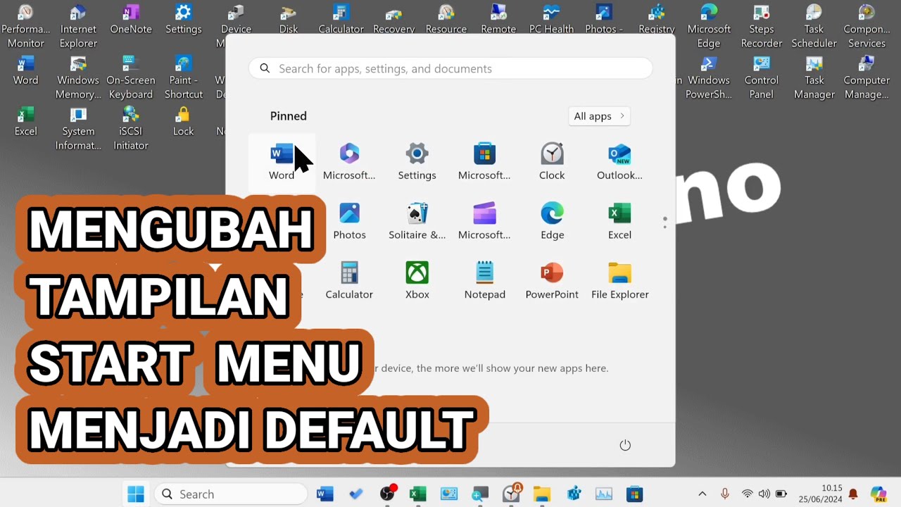 Cara Mengubah Tampilan Start Menu Menjadi Default (Layout Default) di Laptop / Komputer Windows ...