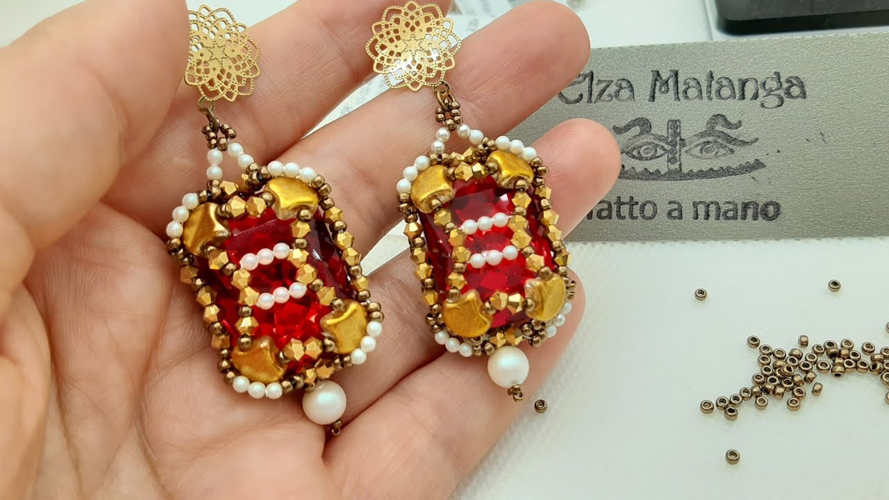 Diy video tutorial ,,MAGMAR,, 🥰 #orecchini #earrings #bracciale #ginko #bracelet - YouTube