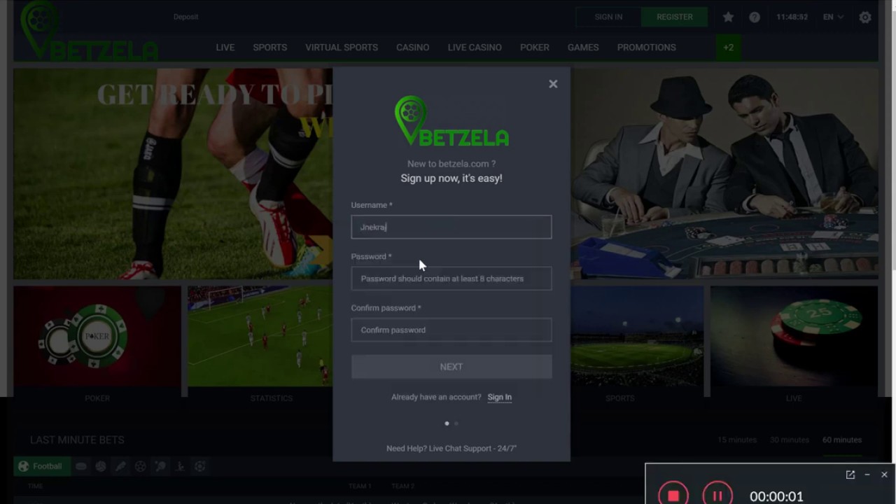 How to create account on betzela.com - YouTube