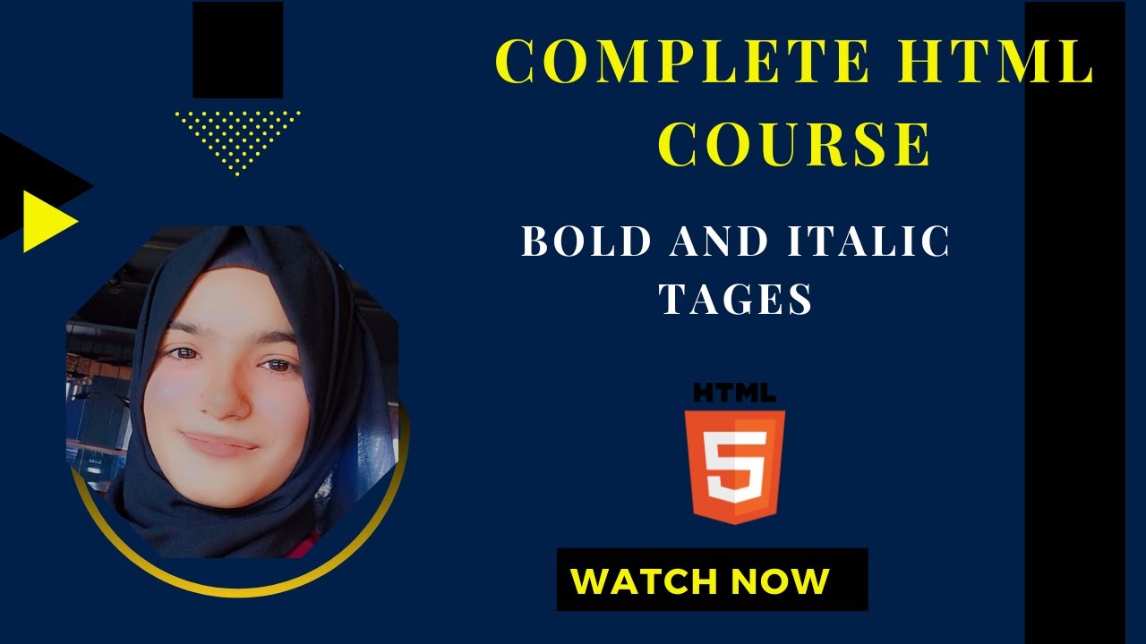How to Use Bold & Italic Element in HTML | Easy HTML Tutorial class : 08 - YouTube