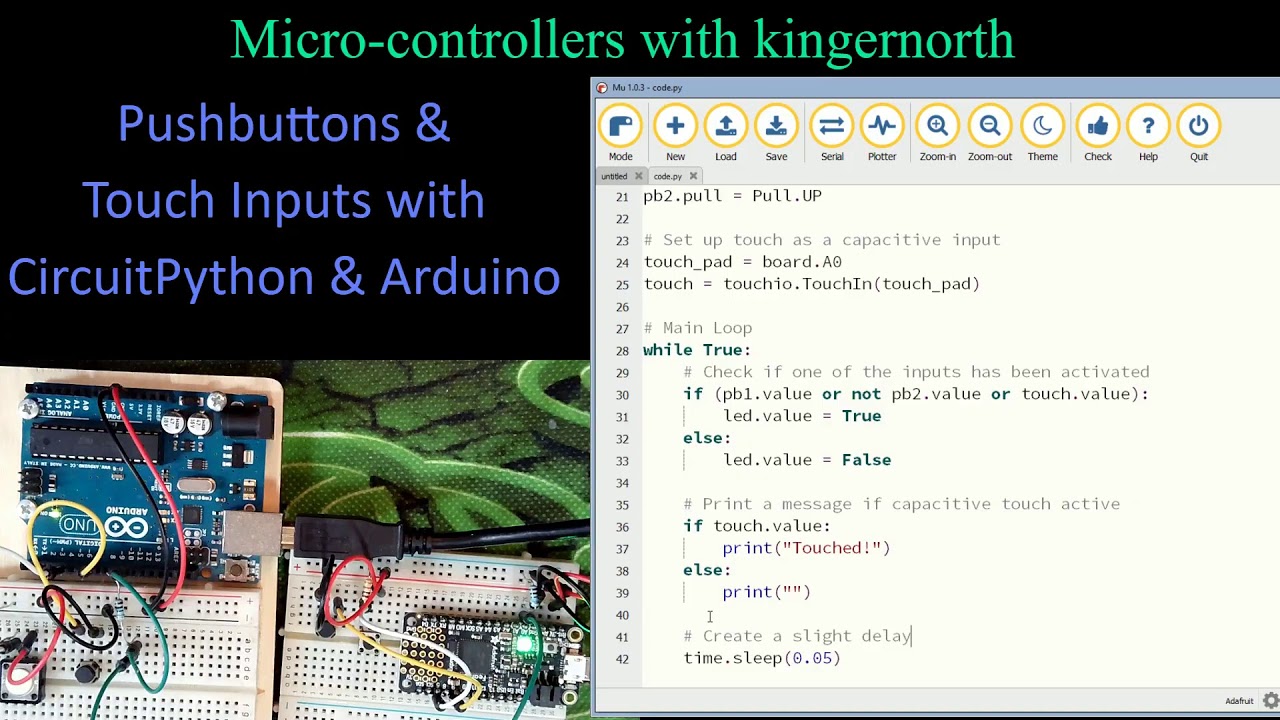 Pushbuttons And Touch Inputs With Circuitpython And Arduino Youtube