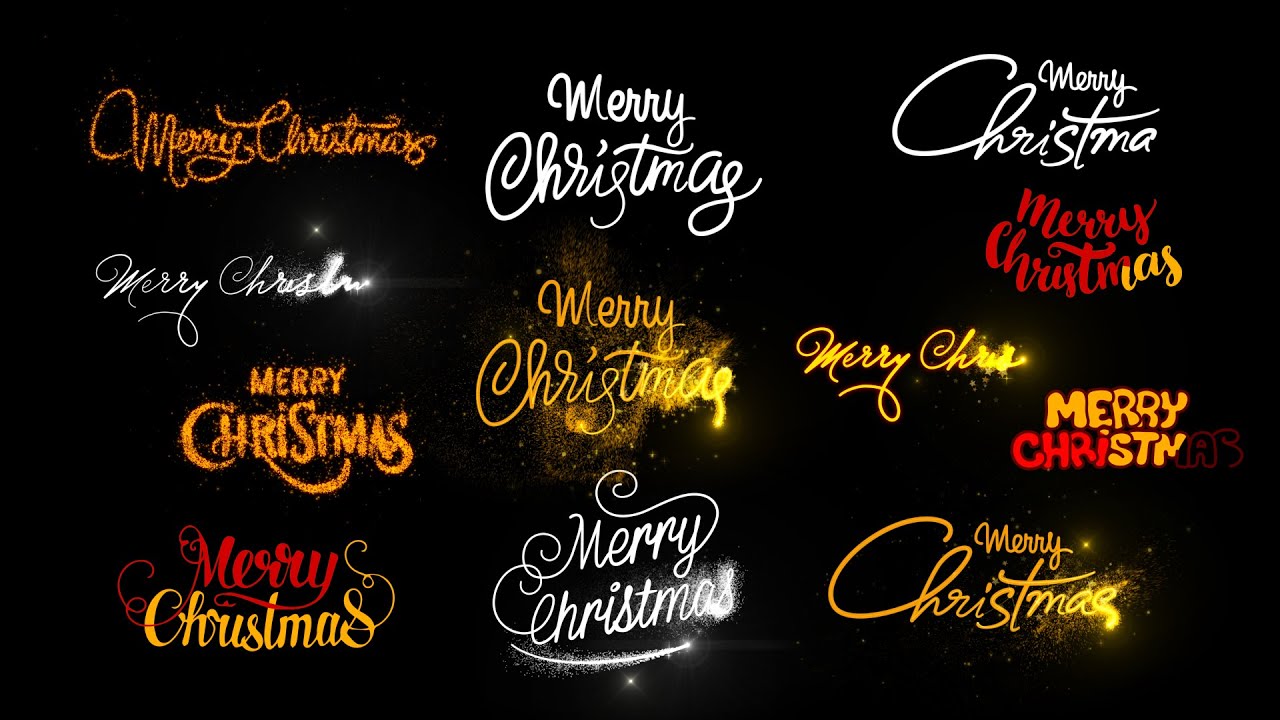 Merry Christmas Typography Pack Video Preview - YouTube