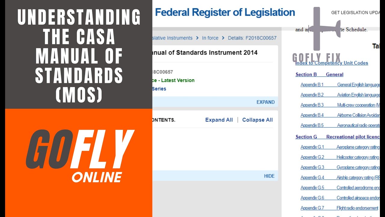 Understanding the CASA Manual of Standards (MOS) - YouTube