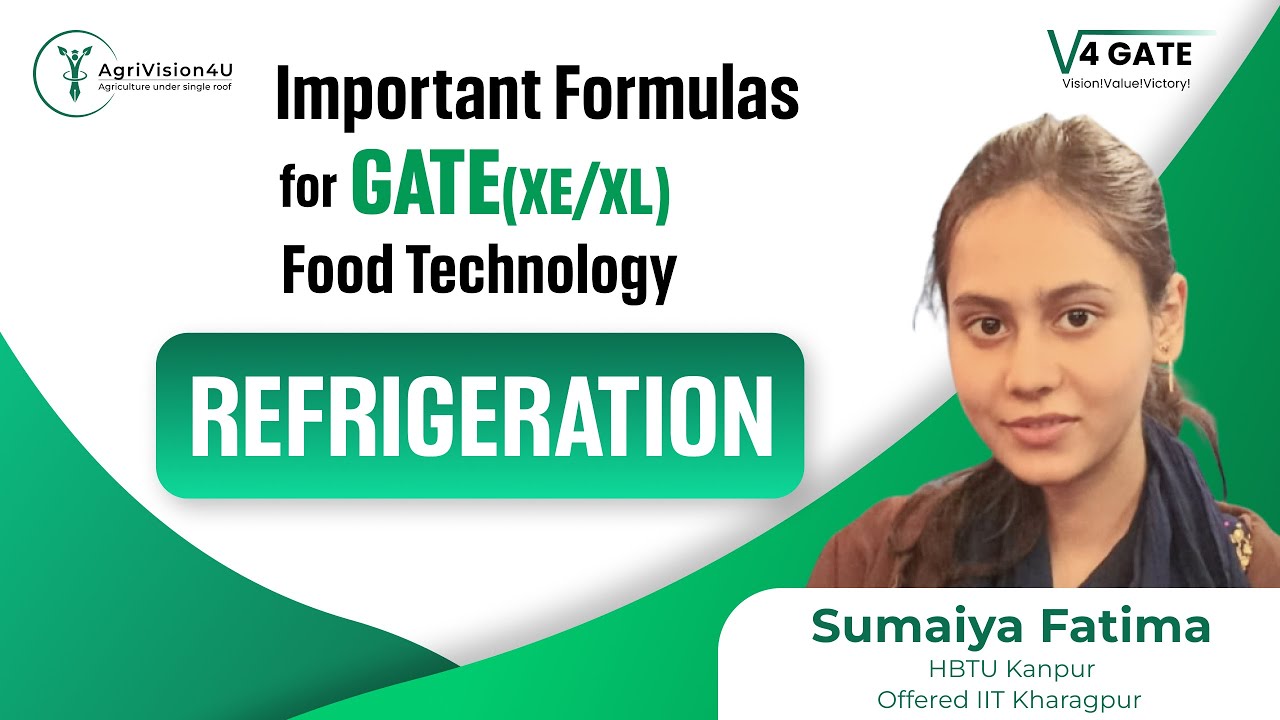 Formulas for Food Process Engineering - Refrigeration - GATE XE/ XL ...