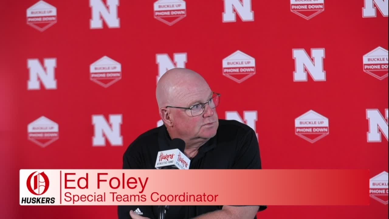 Nebraska special teams coordinator Ed Foley full press conference from ...