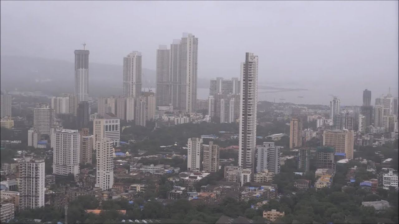 Stunning View From 57th Floor Of Mumbai's Skyscrapers & Moving Trains ...