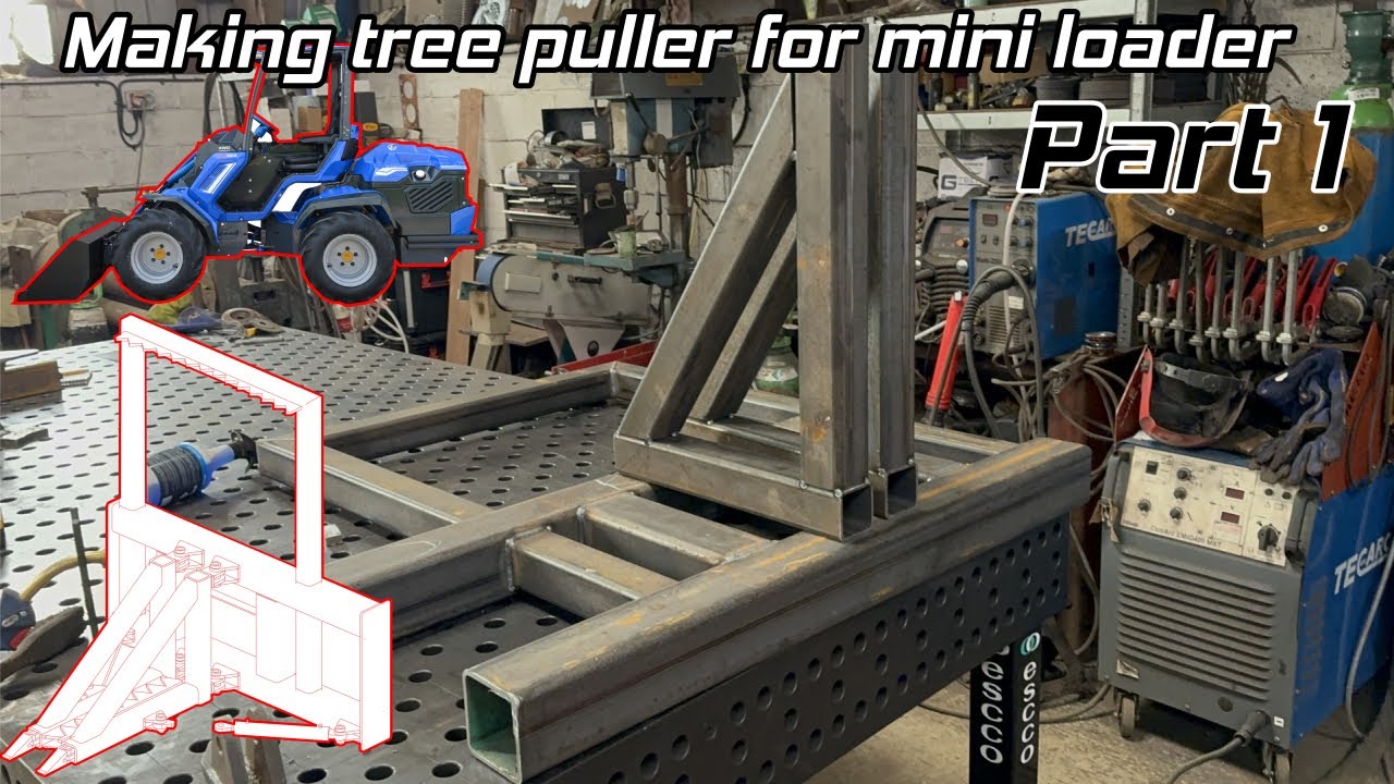 Fabricating a tree puller for the front of a Compact loader. Part 1 ...