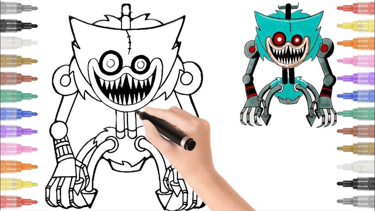 How To Draw The Prototype Huggy / Poppy Playtime / NCS - YouTube