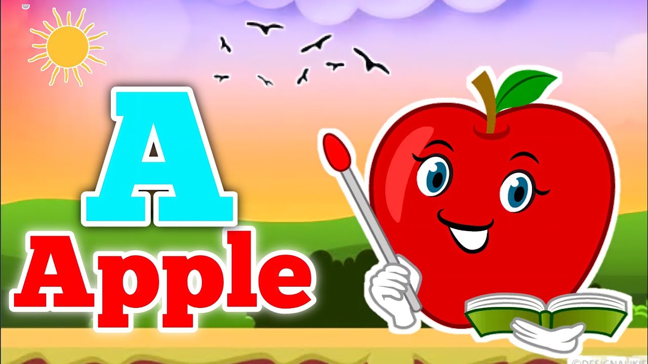 Afor apple B for boll c for cat English alphabet for kids Phonics sound ...