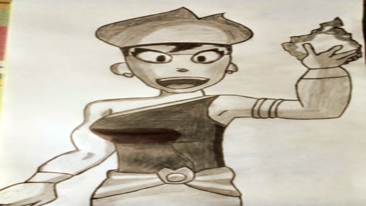 How to Draw Amber from Brawl Stars: Step-by-Step Tutorial for Beginners ...