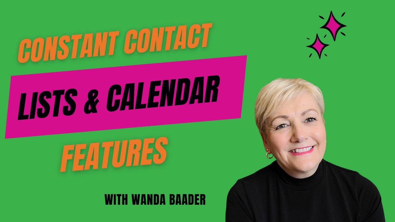 Constant Contact Lists & Calendar Features - YouTube
