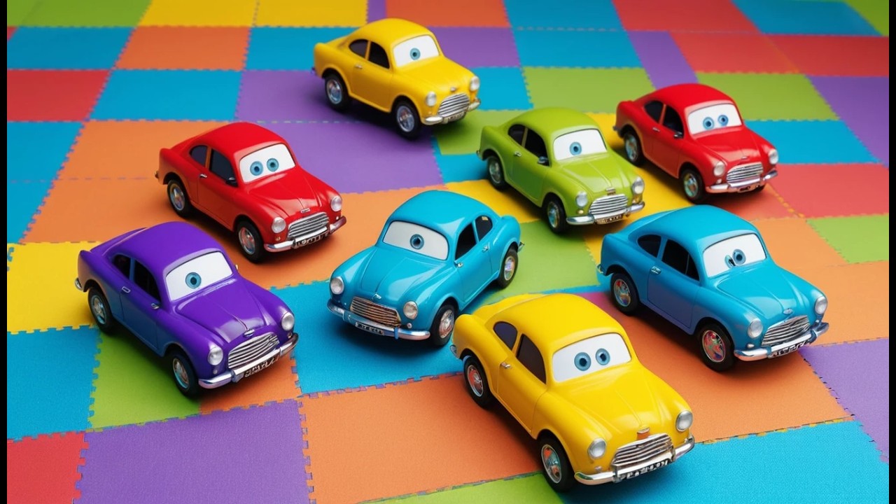 Seven Little Toy Cars Beep Beep Beep | Numbers & Colors Song - YouTube