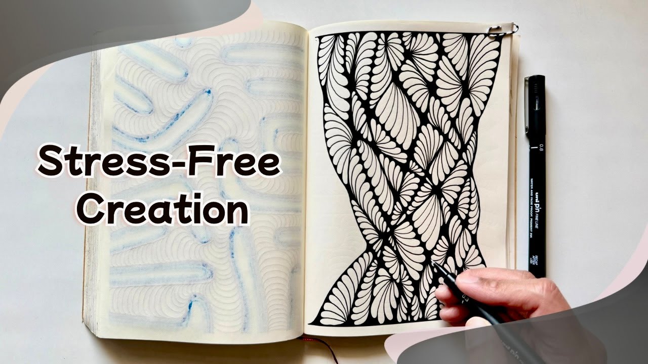 Stress Free Creation || Relaxing Zentangle Art For Mindfulness & Focus ...