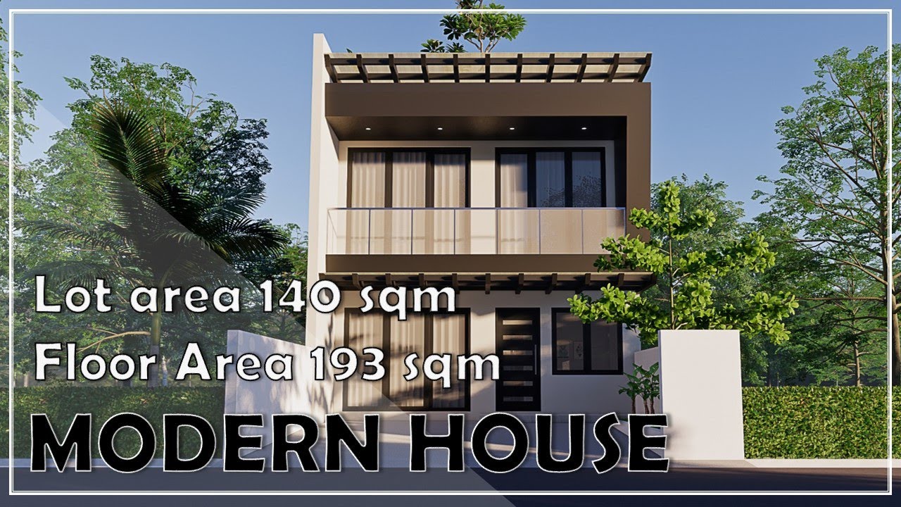 DESAIN RUMAH MODERN - 7x20 METER - HOUSE TOUR - YouTube