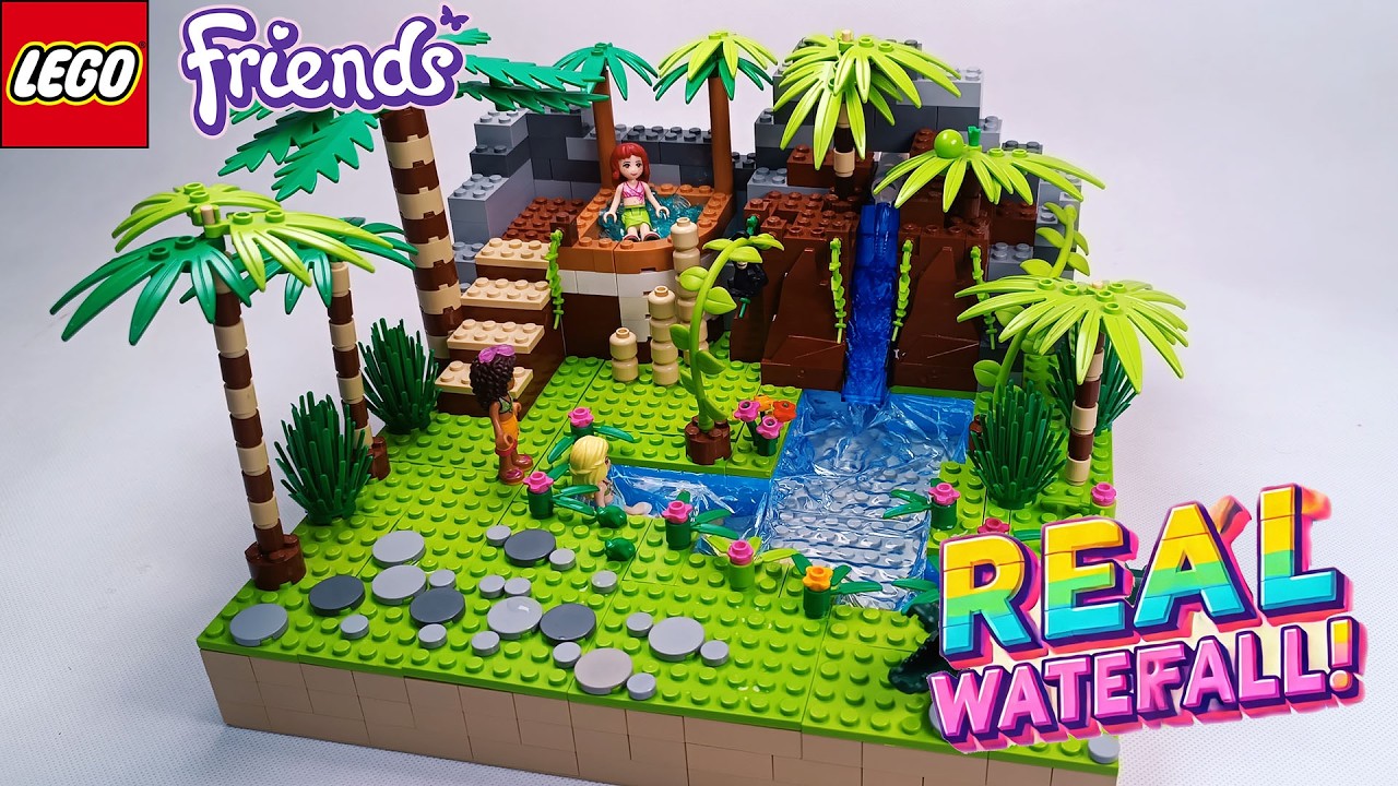 LEGO Tropical Waterfall: Real Water in a LEGO Set! - YouTube