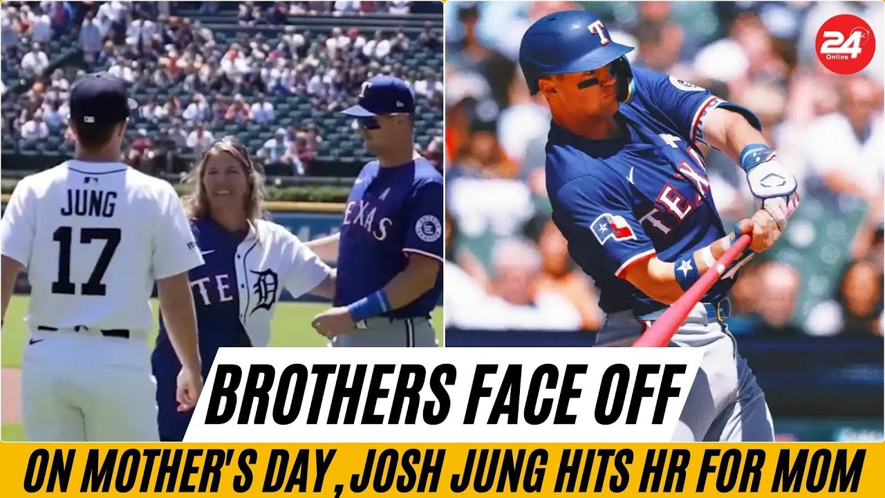 Brothers Face Off On Mother's Day, Josh Jung Hits HR For Mom - YouTube