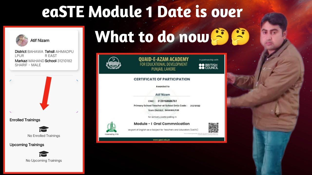 eaSTE Training Module 1 Date is over What to do now || Training ...