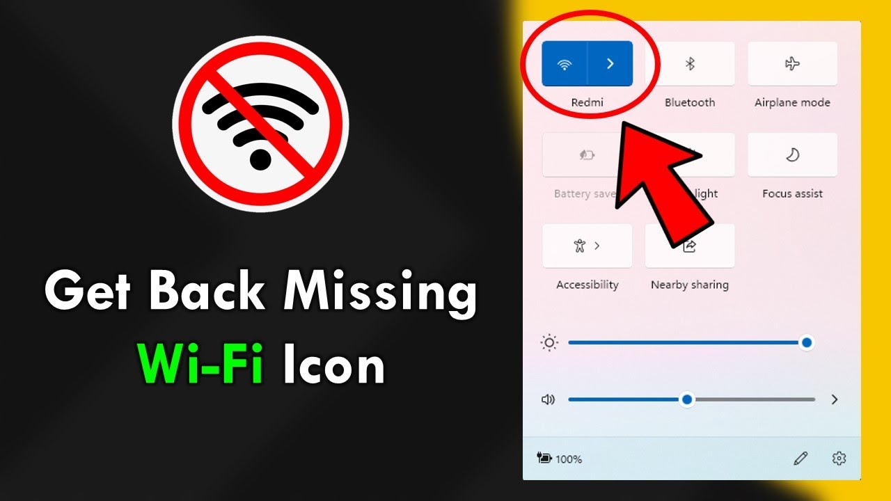 How to Get Back Missing Wi-Fi Icon in Windows 11 - YouTube