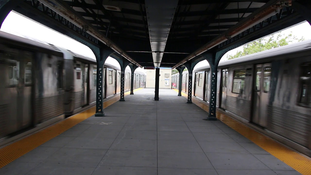 R42 (M) Shuttle Trains at Forest Avenue - YouTube