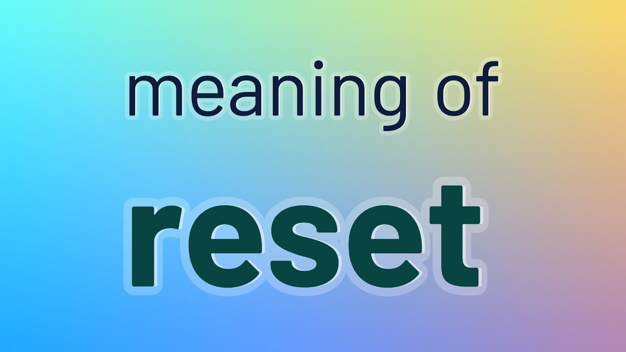 Reset - 120 English Vocabulary Flashcards - YouTube