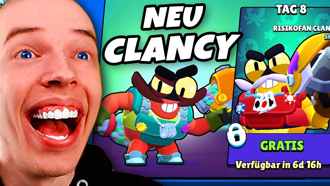 ZUM ERSTEN MAL den NEUEN BRAWLER CLANCY FREISCHALTEN UND MAXEN 🦀 BRAWL ...
