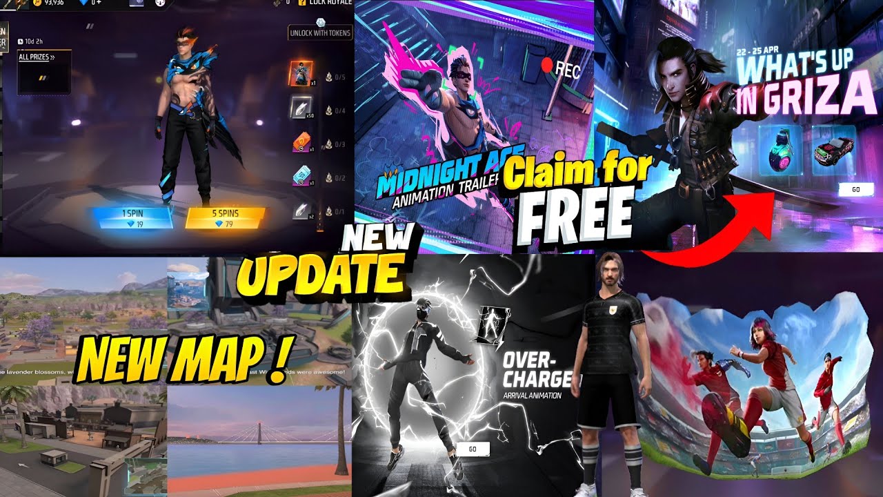 Ob49 update free fire 🥳🔥| Ob49 update new map | Midnight ace event free ...