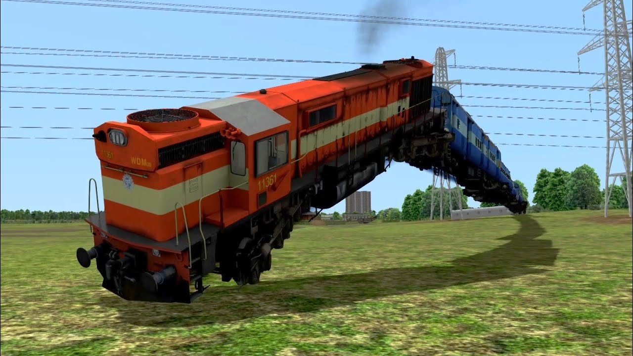 High Speed Train Running without Tracks and got Accident || Indian ...