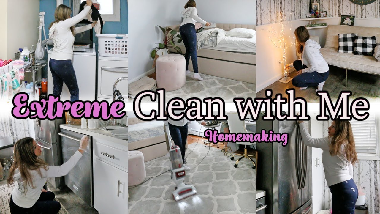 CLEAN WITH ME || EXTREME CLEANING MOTIVATION - YouTube