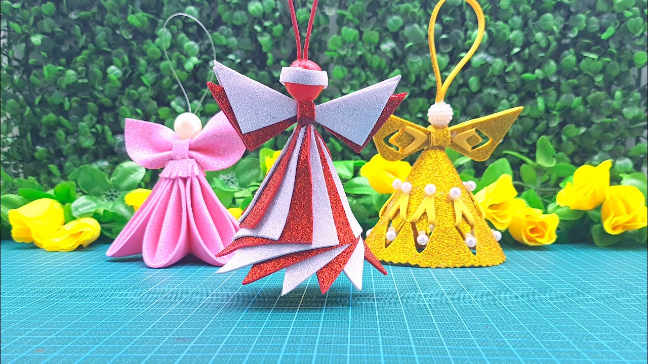 How To Make Angel For Christmas Craft From Foamiran | Amazing Christmas ...