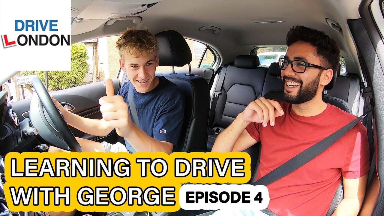 Learning to drive with George EPISODE 4 - two lane roundabouts & park ...