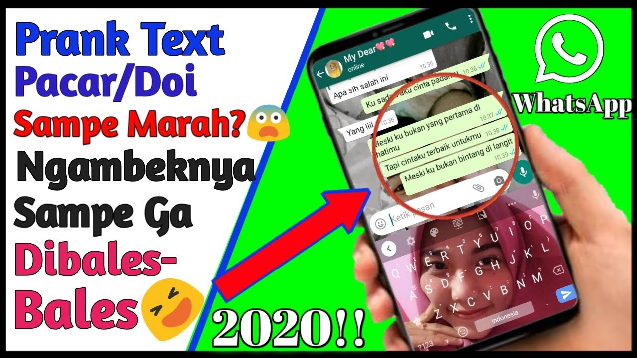 Prank text pacar | Prank text WhatsApp 2020 - YouTube
