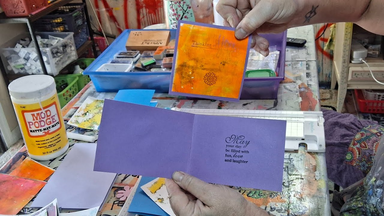 Making handmade cards (extreme beginner) - YouTube