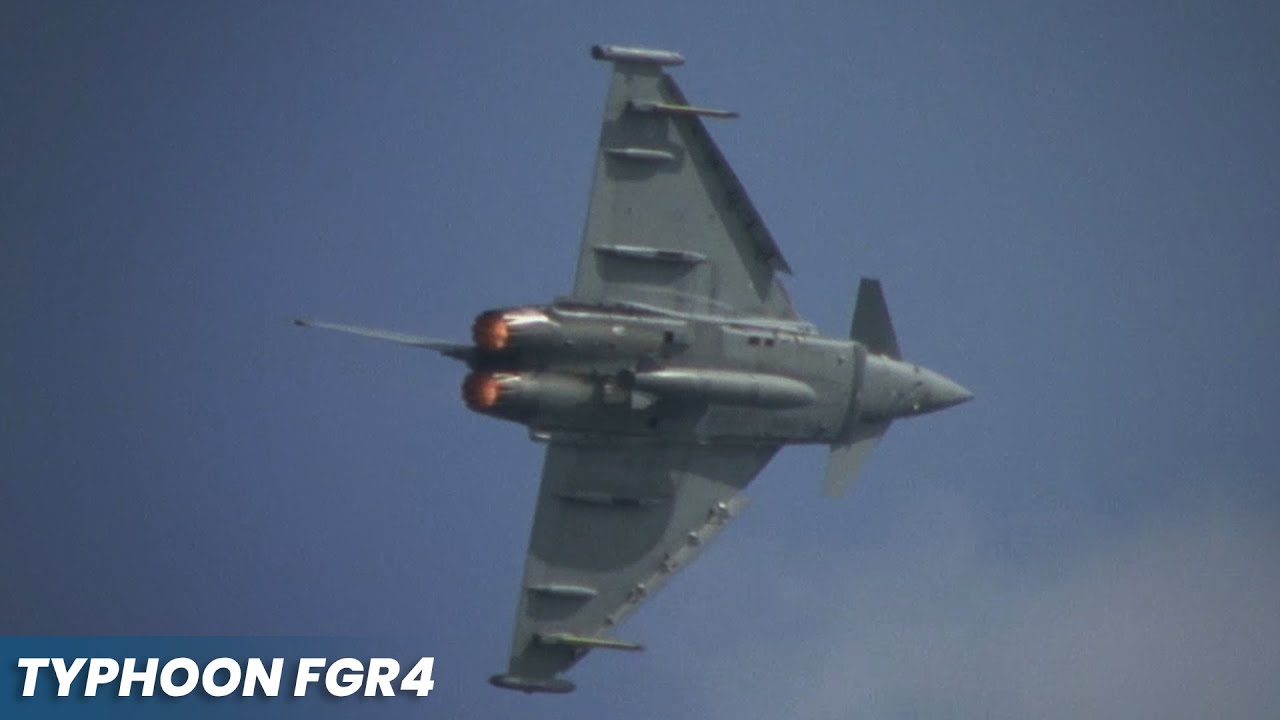 RAF Typhoon Tearing Up The Teignmouth Sky - YouTube