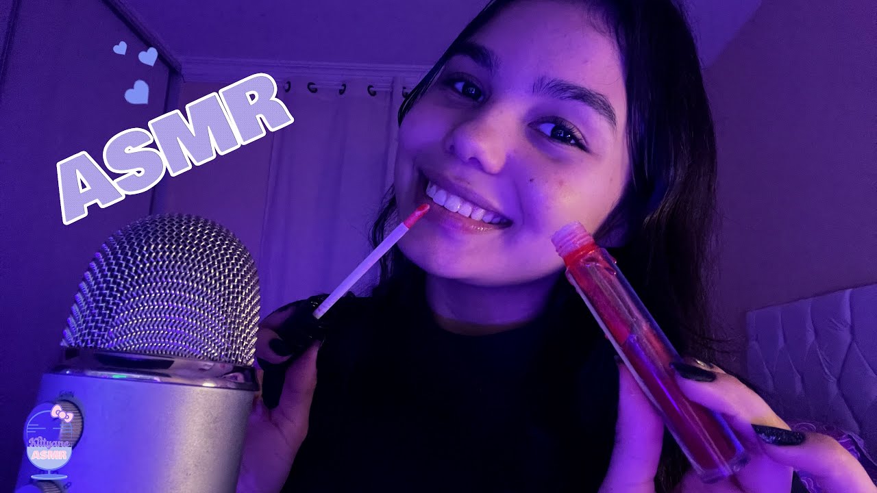 ASMR | GLOSS COMESTÍVEL E PIRULITO QUE EXPLODE NA BOCA 🤤💥💜 - YouTube