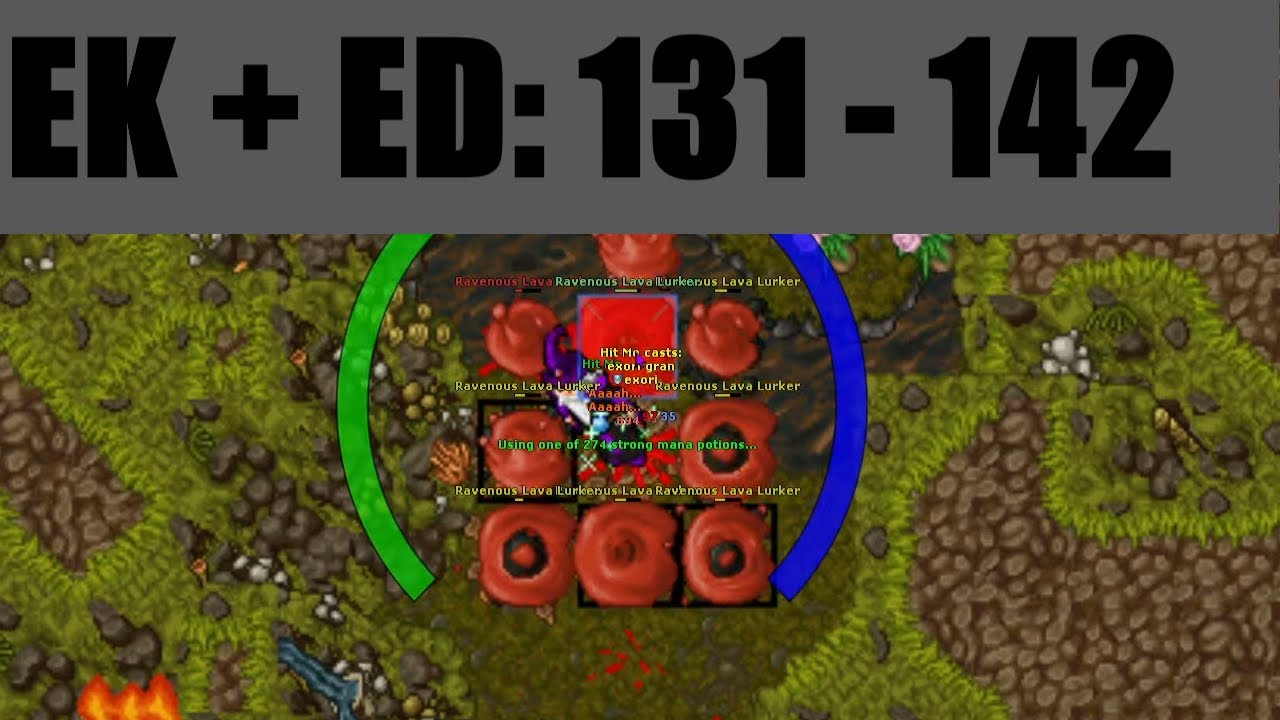 Tibia - Lava Lurkers - 131 to 142 EK + ED - From 0 to hero - Day 13 ...