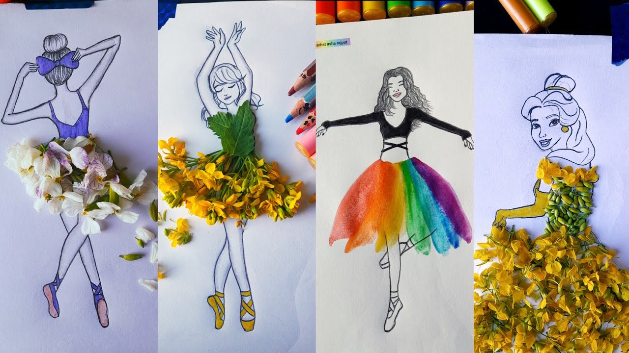 creative dress design part 3 | creative art | fashion - YouTube