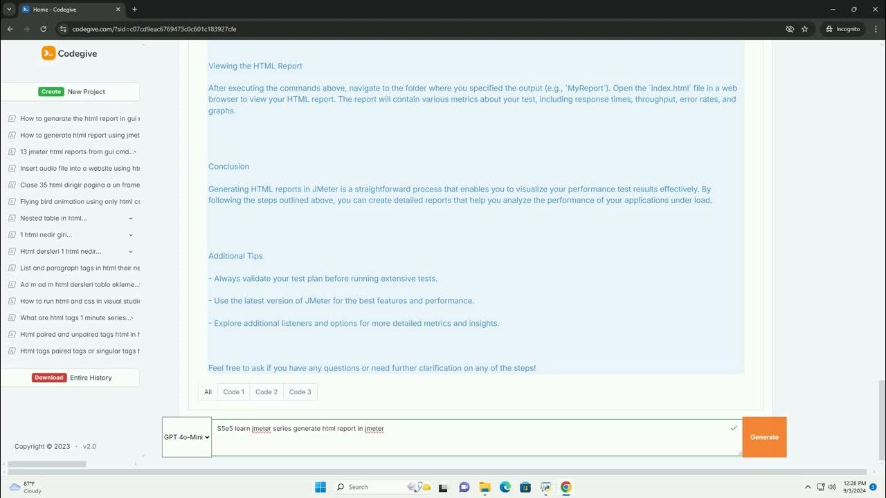 S5e5 learn jmeter series generate html report in jmeter - YouTube