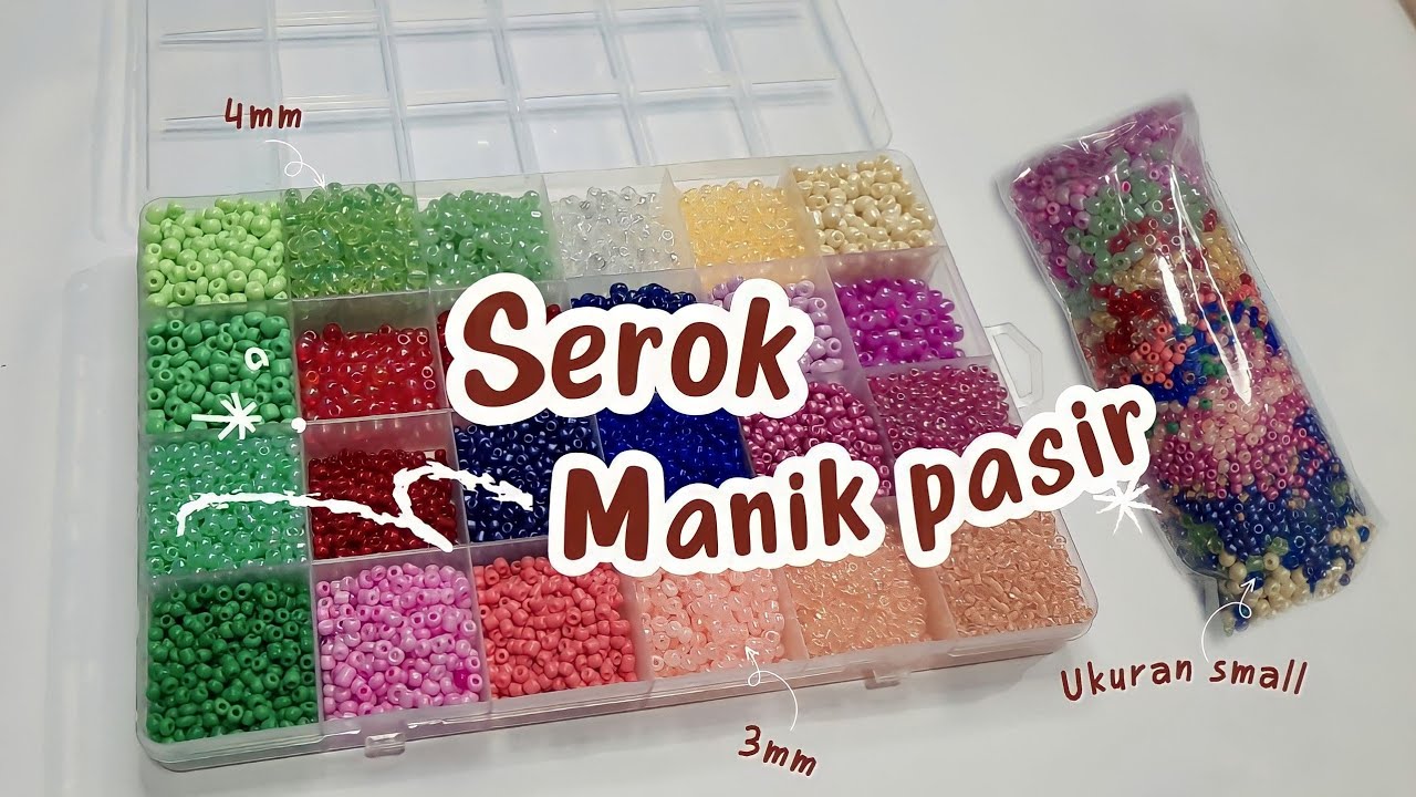 BEADS HAUL PART 7 | SEROK MANIK PASIR UKURAN SMALL - YouTube
