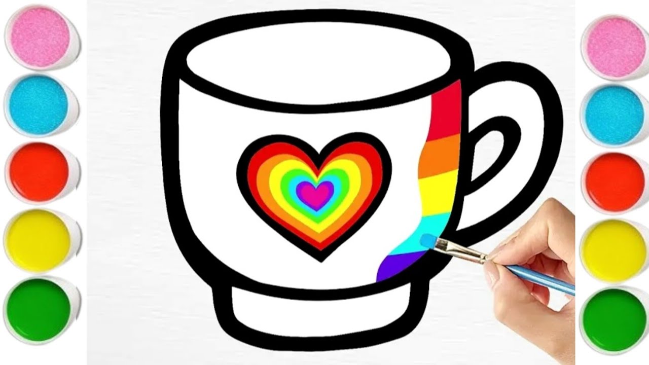 ☕ How To Draw A Cup | Cup Drawing Easy | Step By Step - YouTube