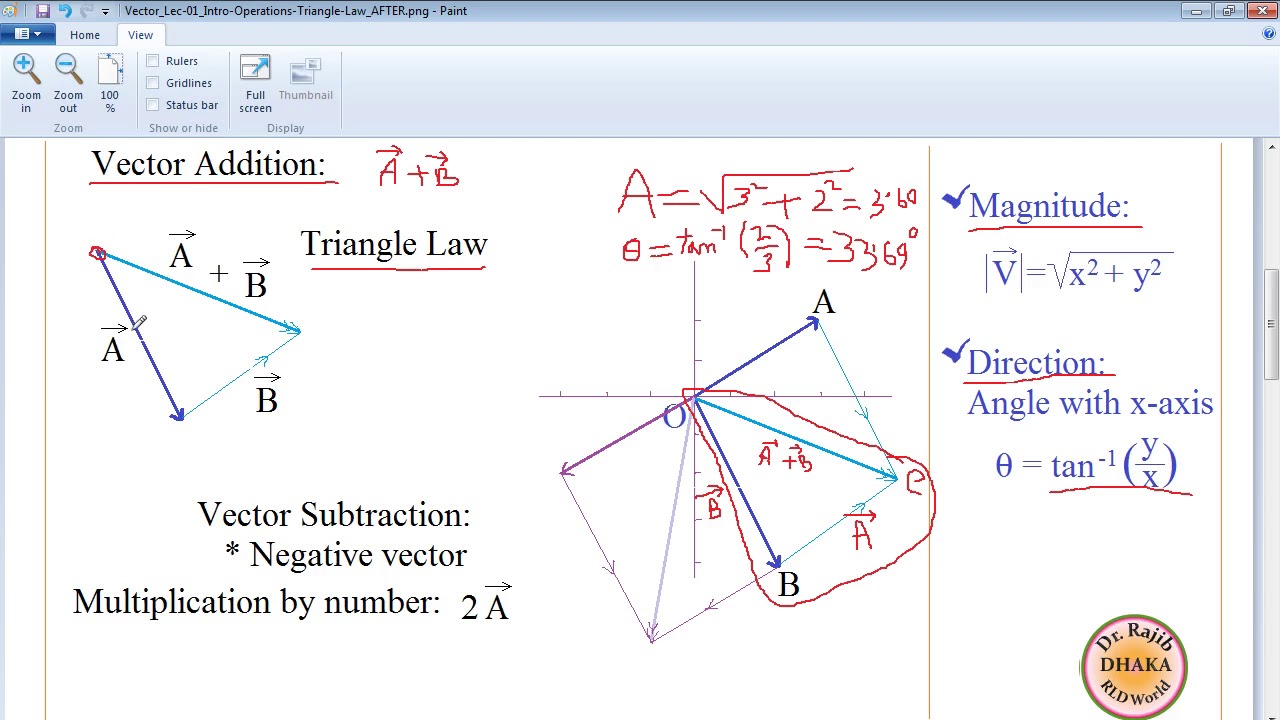 Vector Lecture 01 Operation with 2D Vectors - YouTube