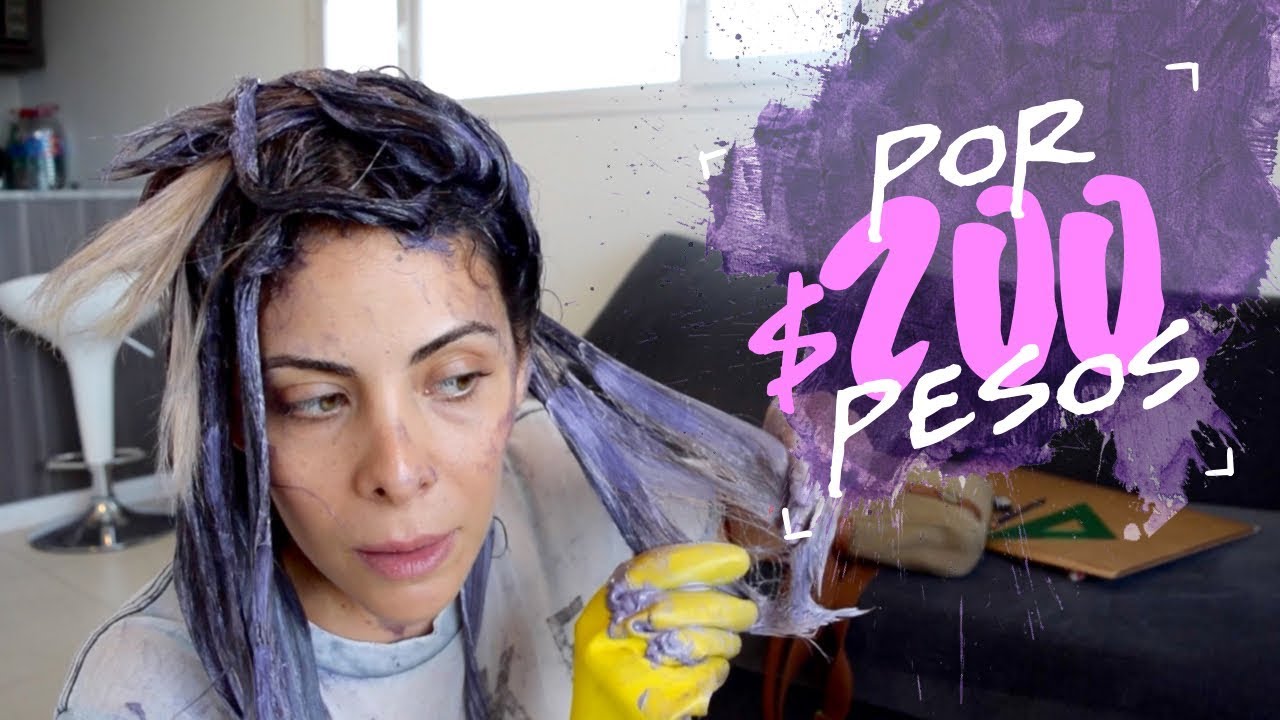 Cabello lavanda EN CASA 💜 ¿COMÓ ME QUEDÓ? | Miss Cucu - YouTube