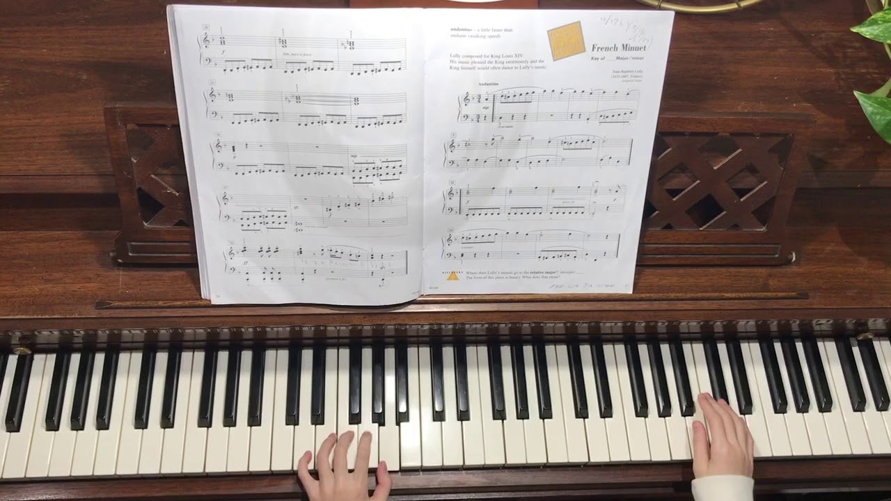 French Minuet-FABER Piano Adventures 4 - YouTube