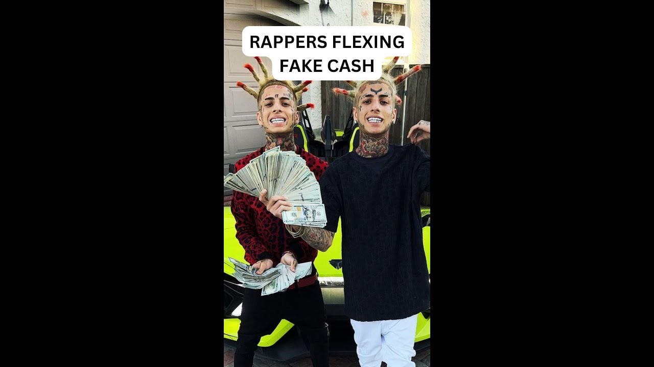 Rappers flexing fake cash 🥵 #shorts - YouTube