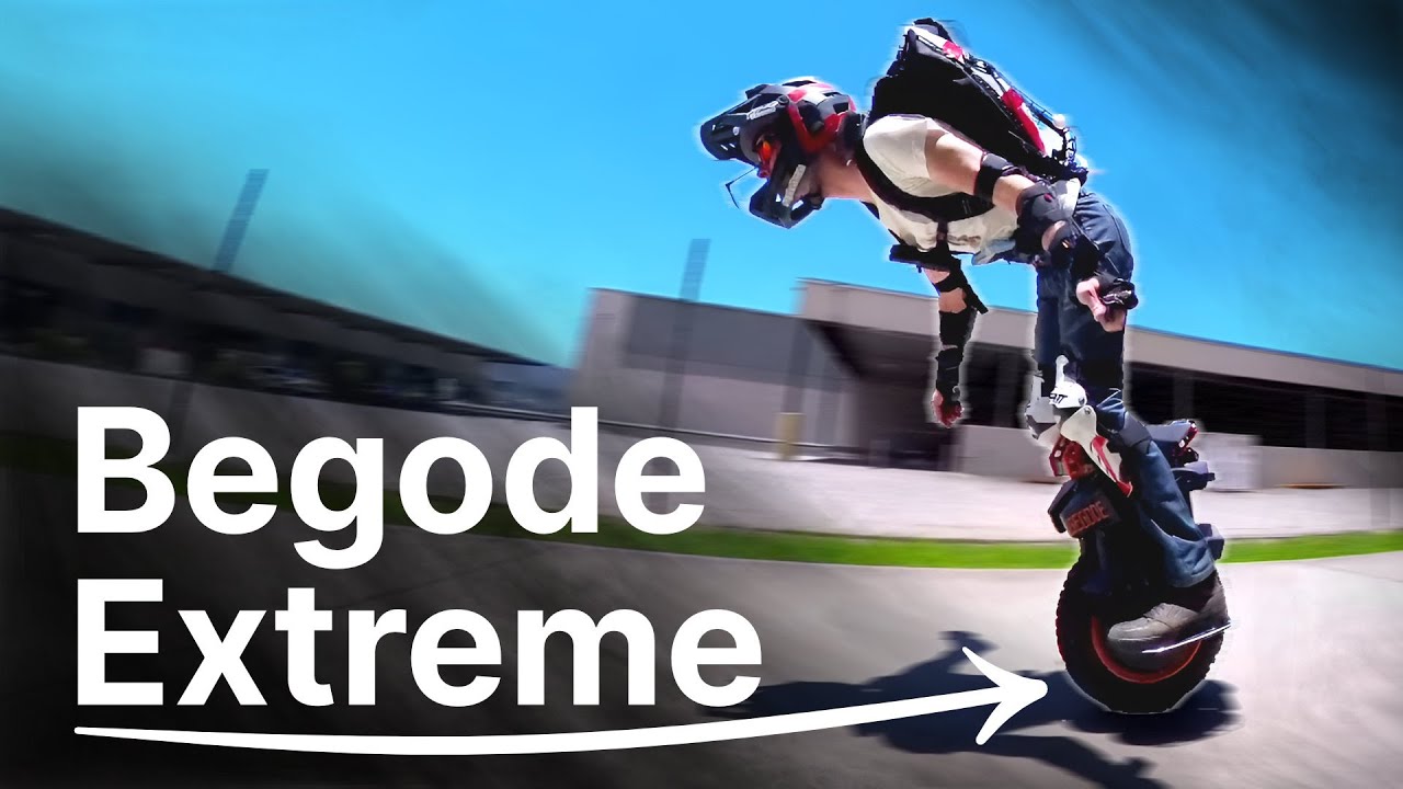first ride on 134V, the Begode Extreme Electric Unicycle EUC - YouTube