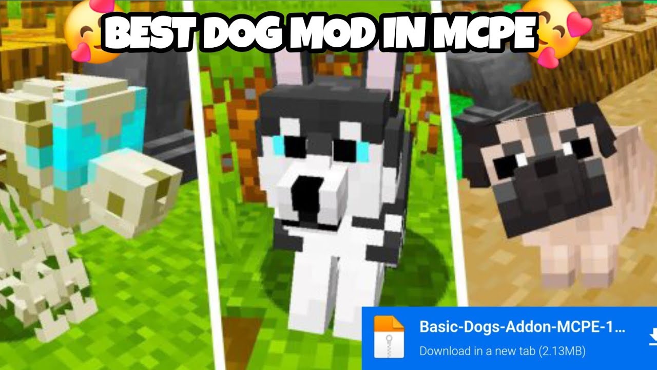 Best Dog Mod For Minecraft pocket edition| Nothing gaming - YouTube