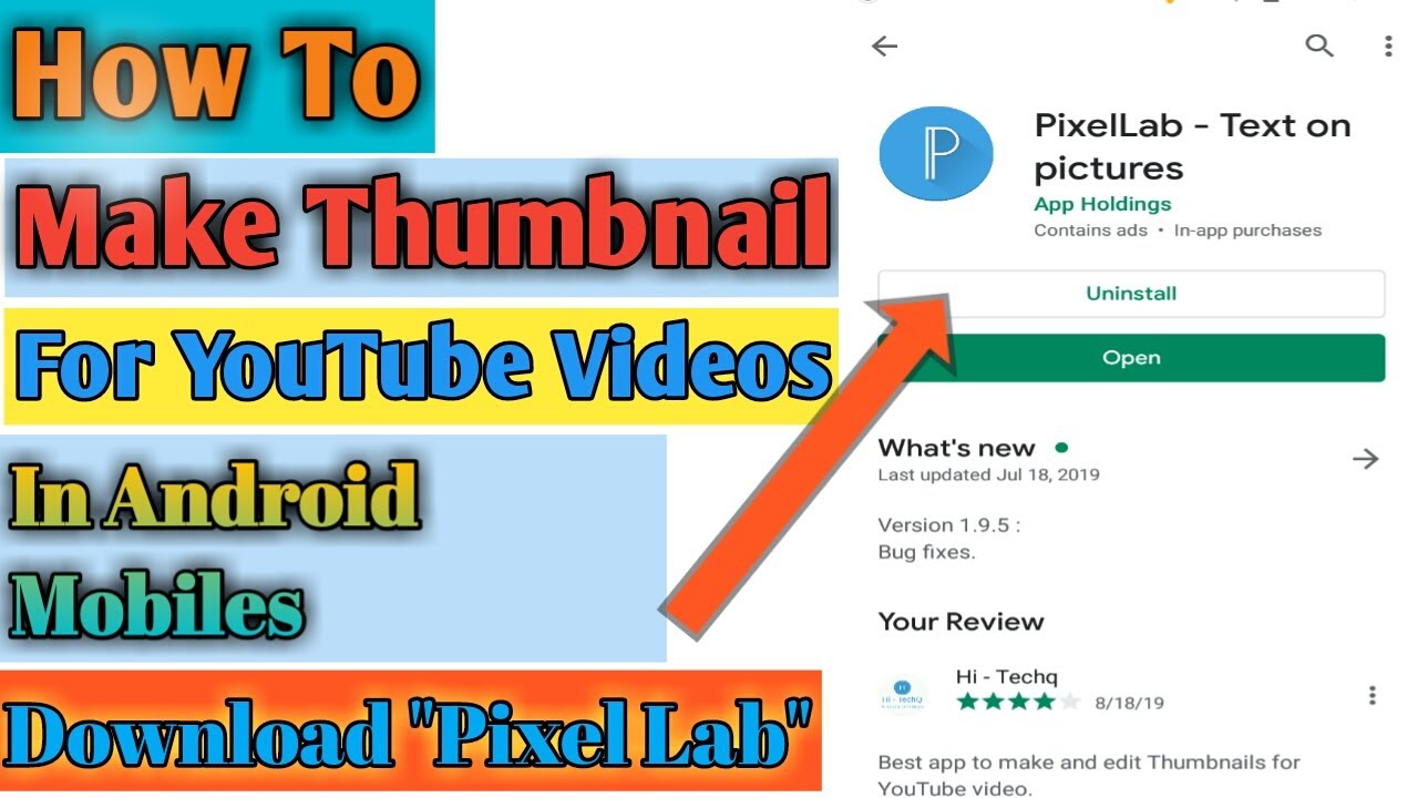 How to make THUMBNAIL for YouTube videos from Android mobiles. - YouTube